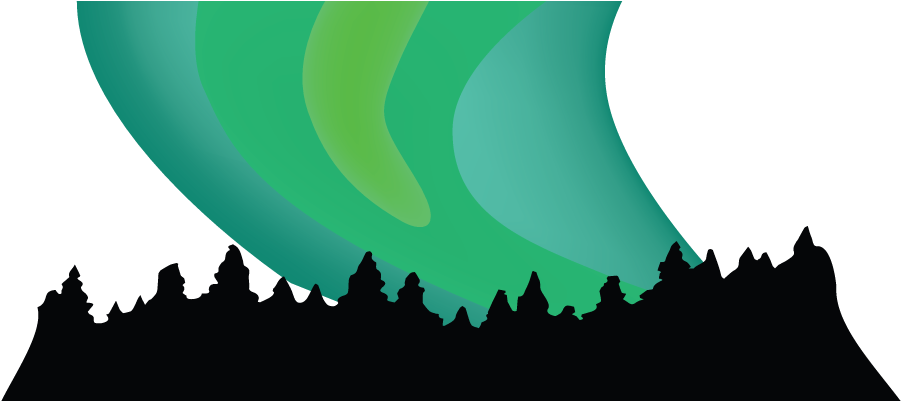 Download Transparent Northern Lights Png - Silhouette - ClipartKey