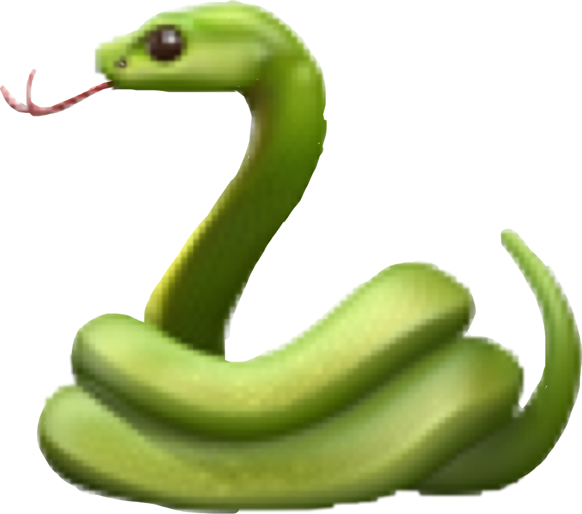 Download Smooth Green Snake Clipart Mobile - Emoji Iphone Serpent ...