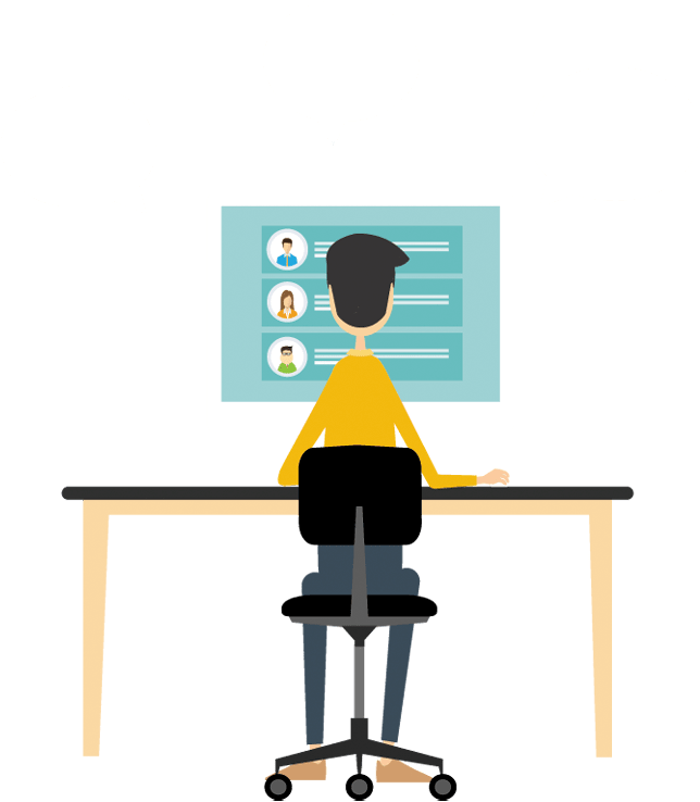 Download Man On Computer Cartoon Clipart , Png Download - Computer Man ...