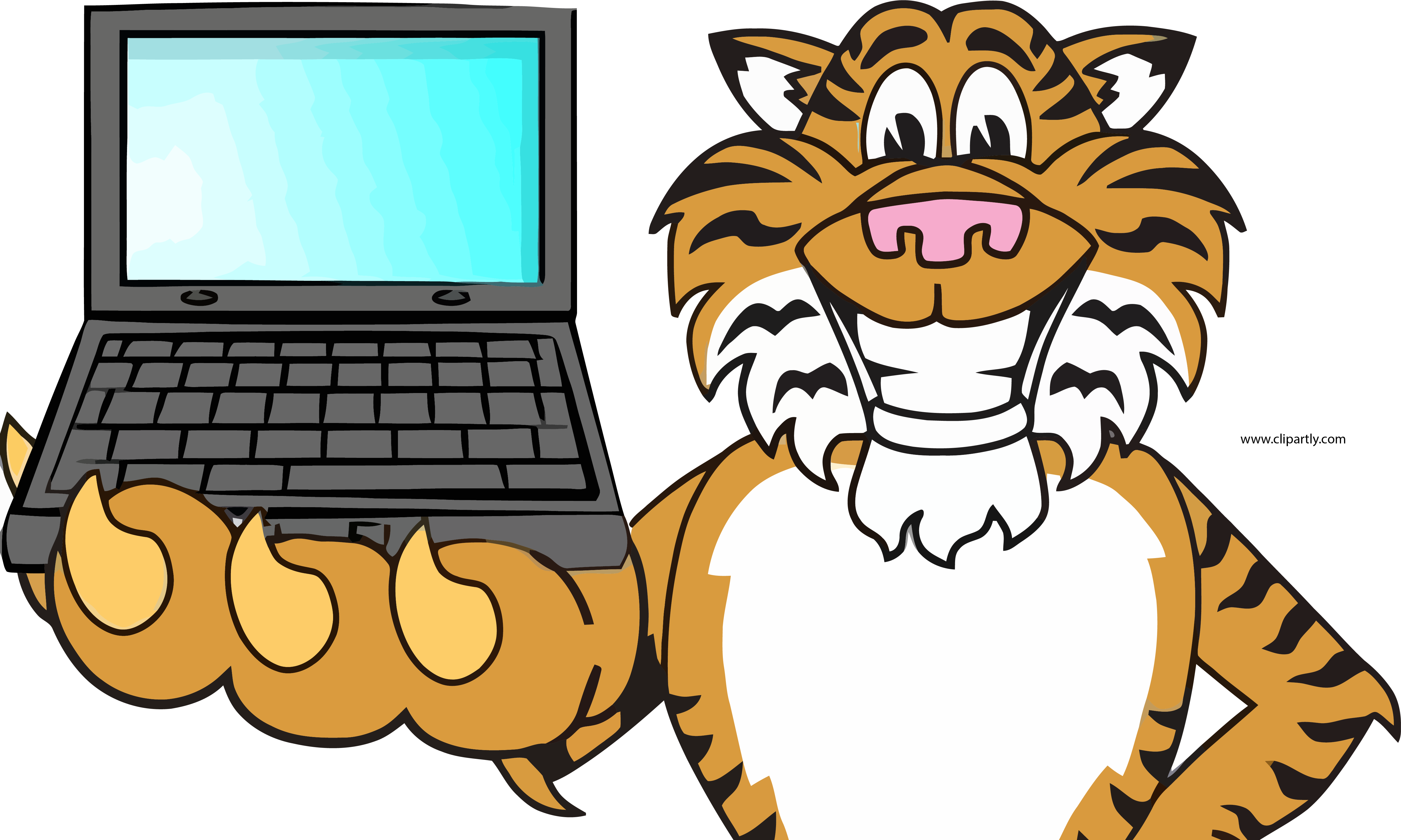 Download Computer Tigger Clipart Png Image Download - Tiger On A ...