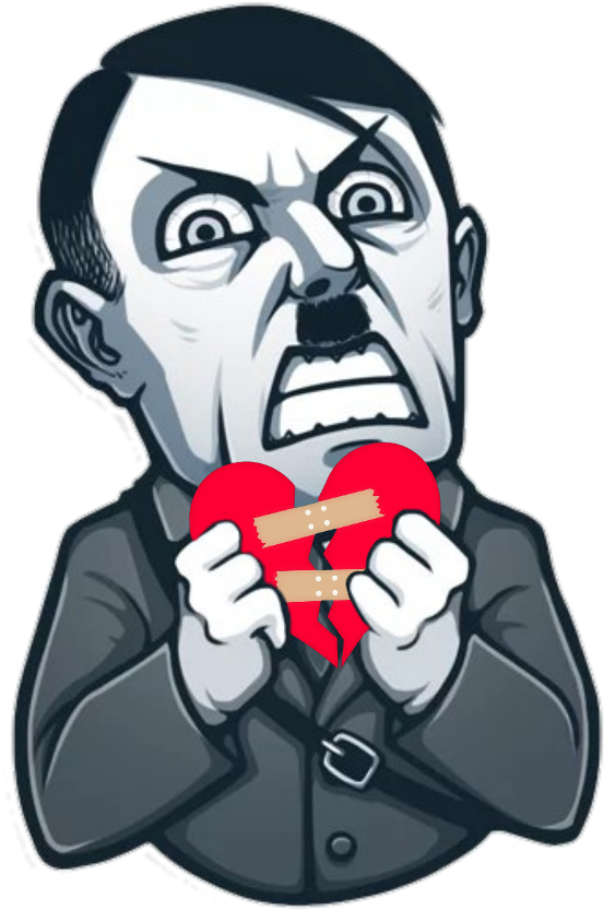 Download #hitler #love - Hitler Cartoon Sticker - ClipartKey