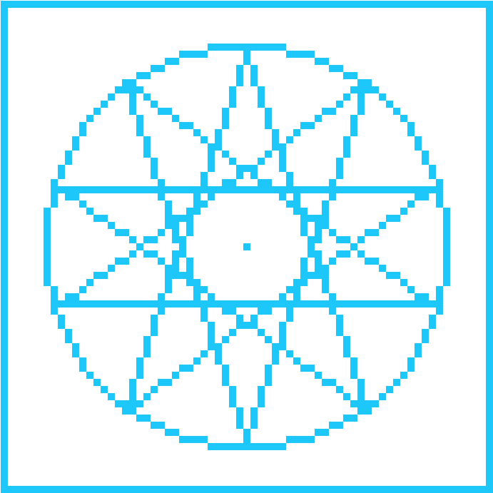 Download Clip Art Pixel Pentagram - Minecraft Circle Chart - ClipartKey