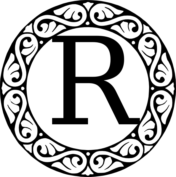 Download Monogram Letter R Clip Art At Clker - Letter J Monogram ...