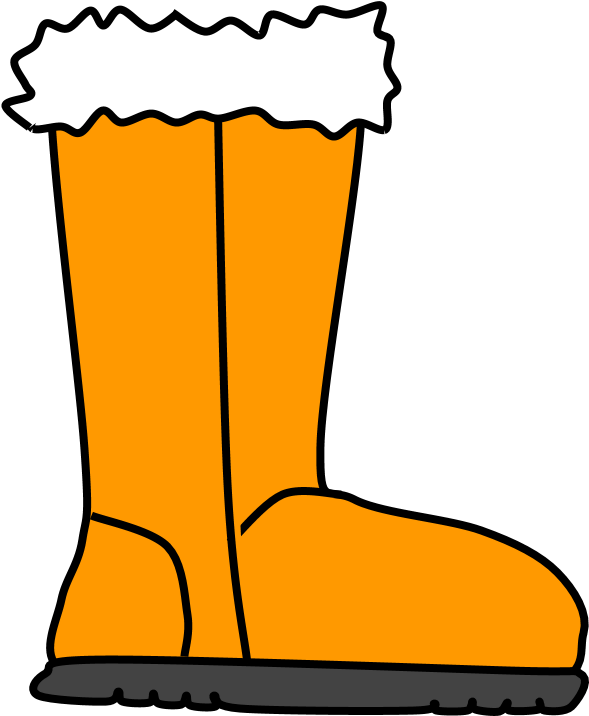 Download Boots, Fur, Snow, Rain, Orange - Boots Clip Art Png - ClipartKey