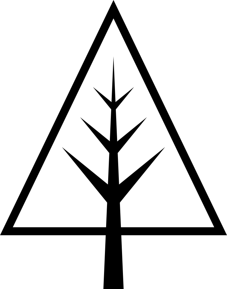 Download Transparent Dry Tree Png - Black Triangle Tree Icon - ClipartKey