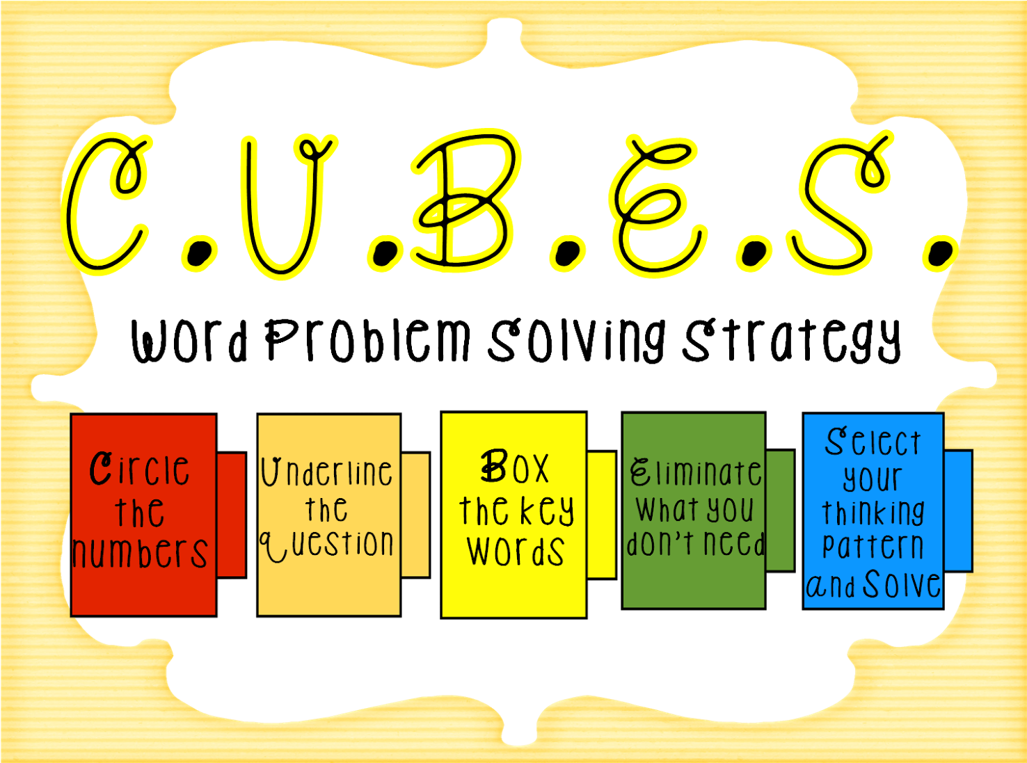 Download Cubes Math Word Problem Strategy - ClipartKey