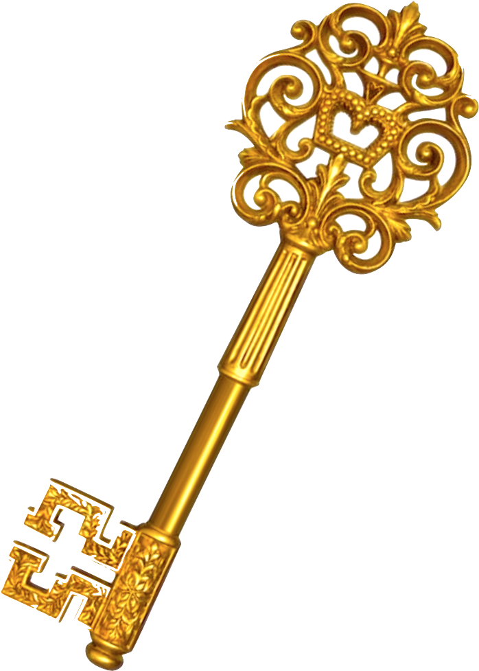 Download Transparent Gold Key Png - Golden Key Transparent Background ...