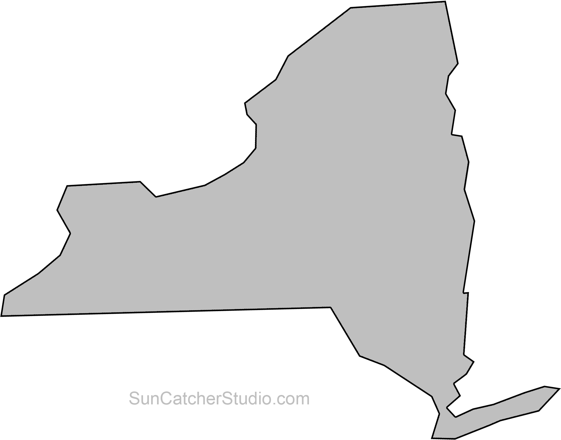 Download New York Map Shape - ClipartKey