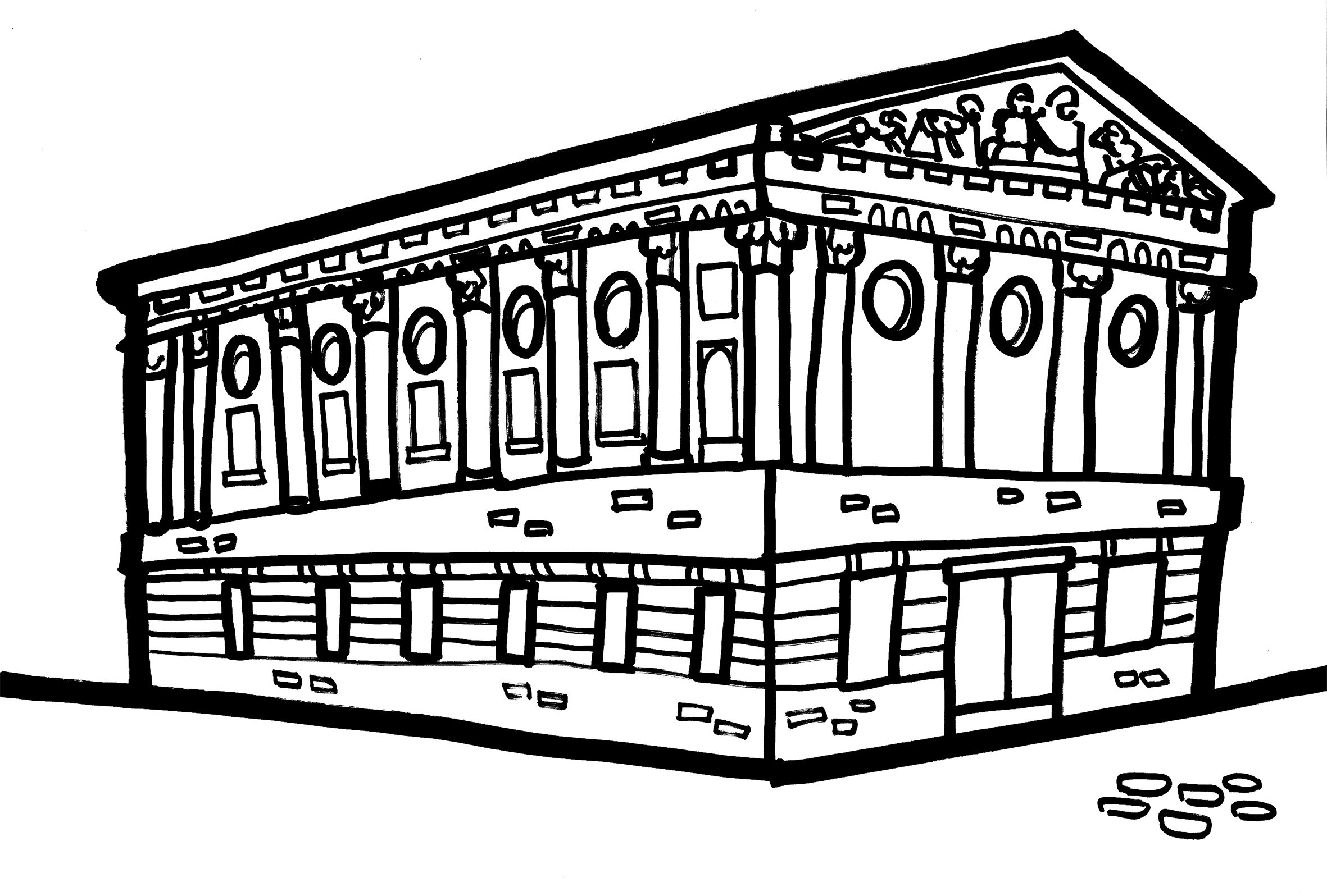 Download Transparent Town Hall Png - Illustration - ClipartKey