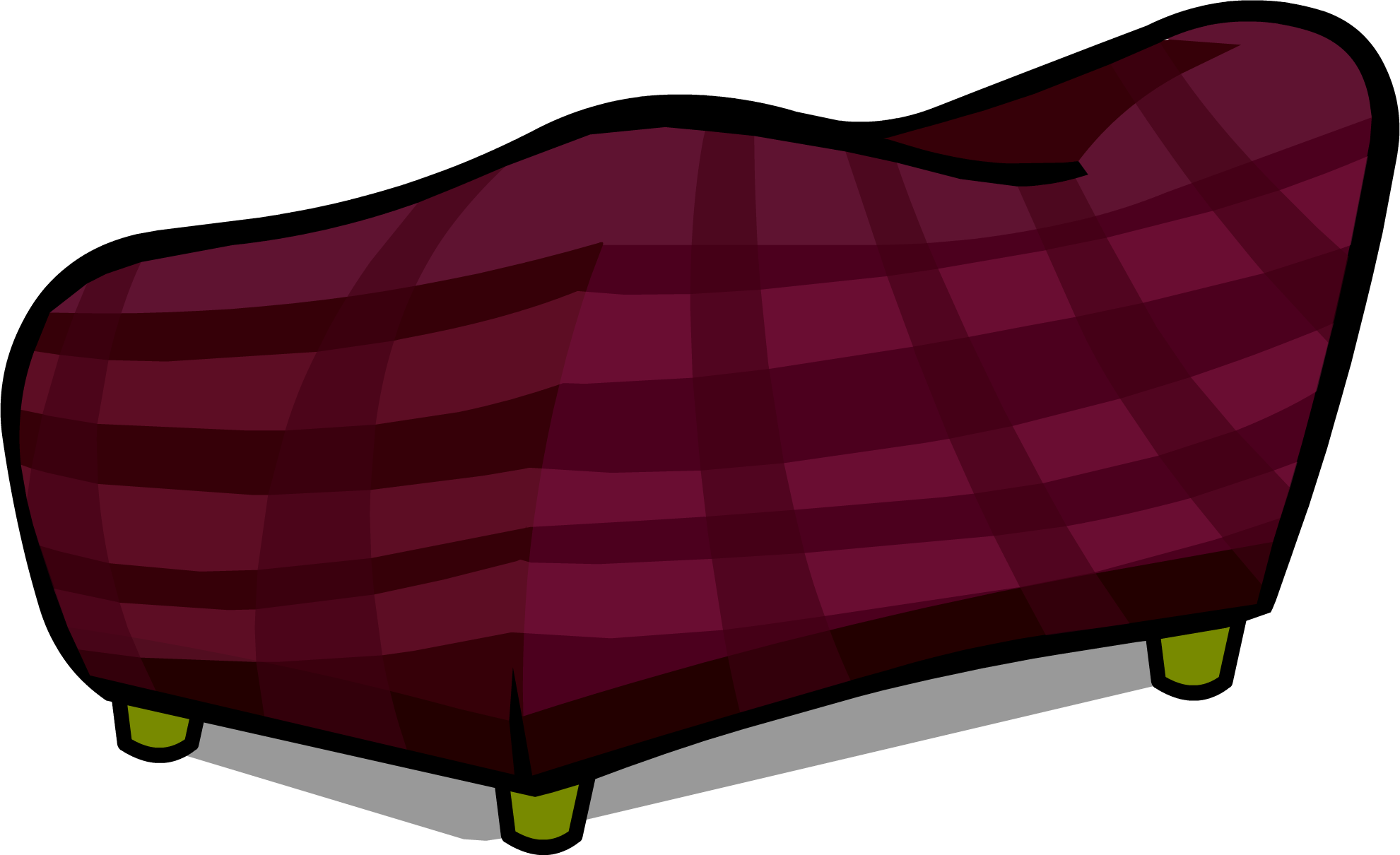 Download Burgundy Couch Sprite - Couch - ClipartKey