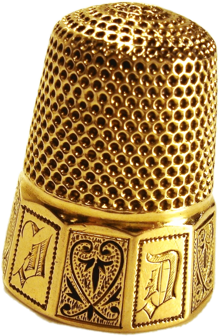 Download Victorian Gold And Enamel Thimble - Thimble - ClipartKey