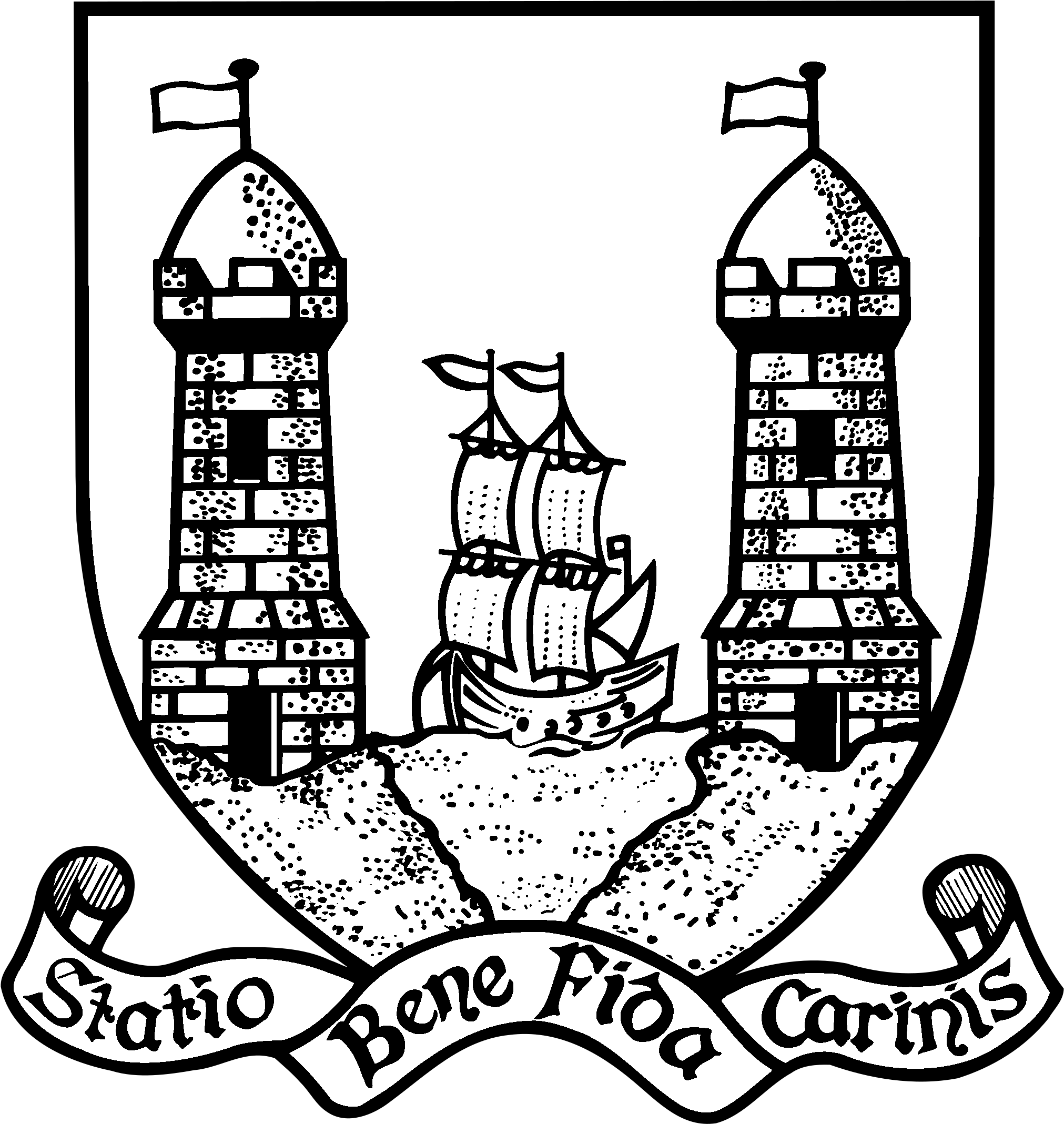 Download Cork Crest Logo Black And White - Cork City Coat Of Arms ...