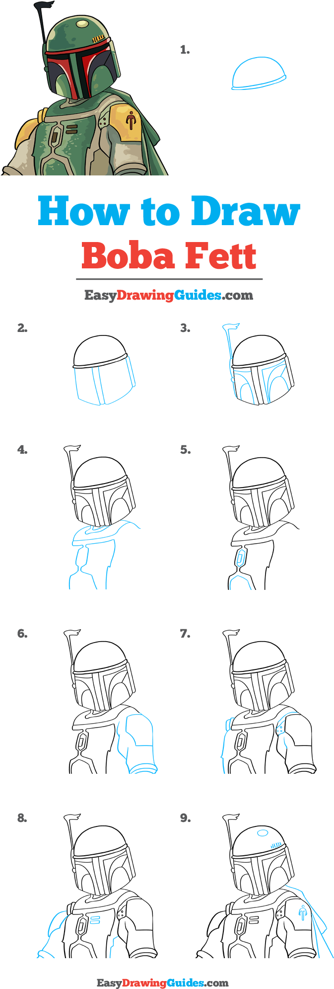 Download How To Draw Boba Fett - Sketch - ClipartKey