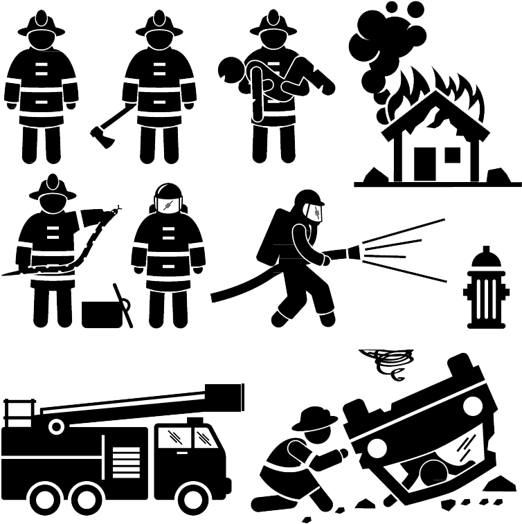 Download Firefighter Png Download - Firefighter Stick Figure - ClipartKey
