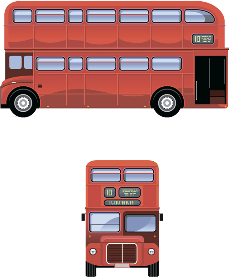 Download Clip Art Double Happiness Buses - Bus - ClipartKey