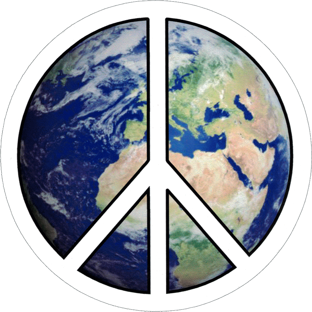 Download Peace Sign Over Earth - World Peace Transparent Background ...
