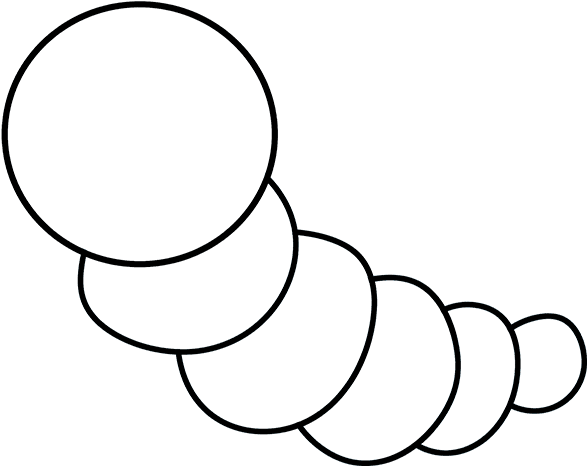 Download How To Draw A Cute Caterpillar - Outline Of A Caterpillar ...