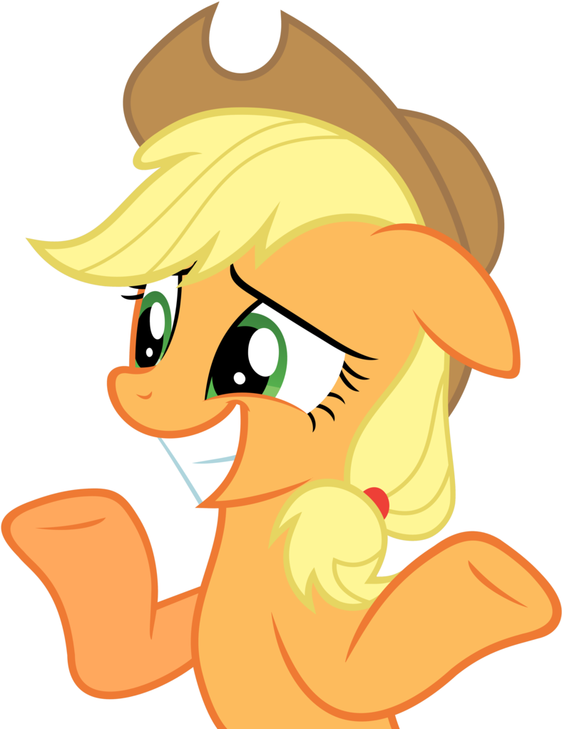 Download Transparent Grin Clipart - Applejack My Little Pony White ...