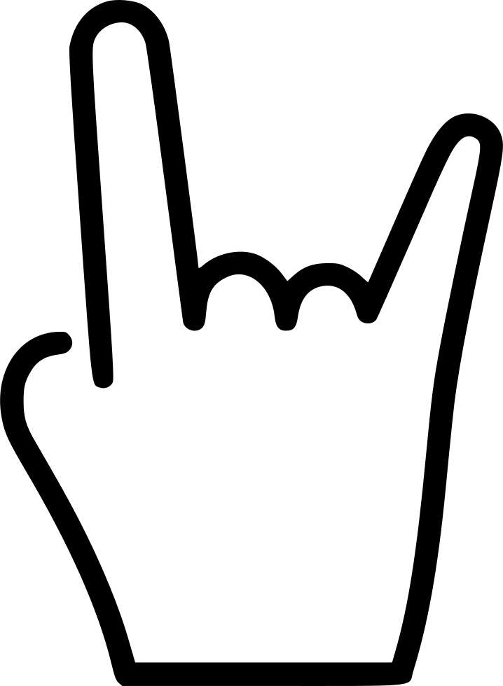 Download Clip Art Heavy Metal Hand Sign - Metal Hand Logo Png - ClipartKey