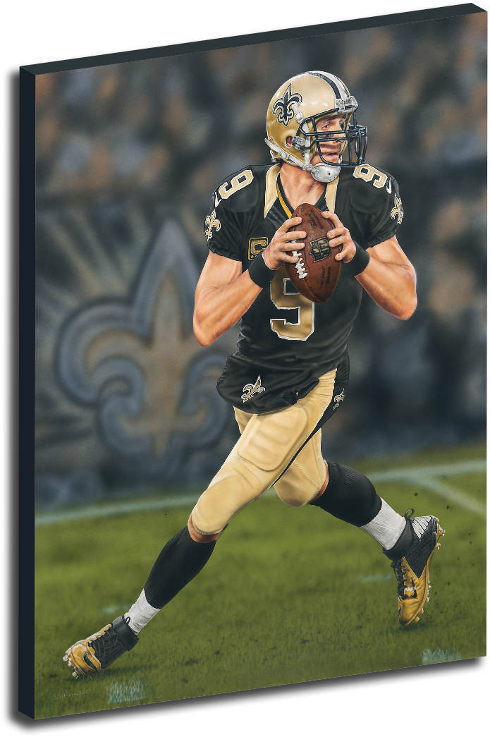 Download Transparent New Orleans Saints Clipart - Drew Brees Paintings ...