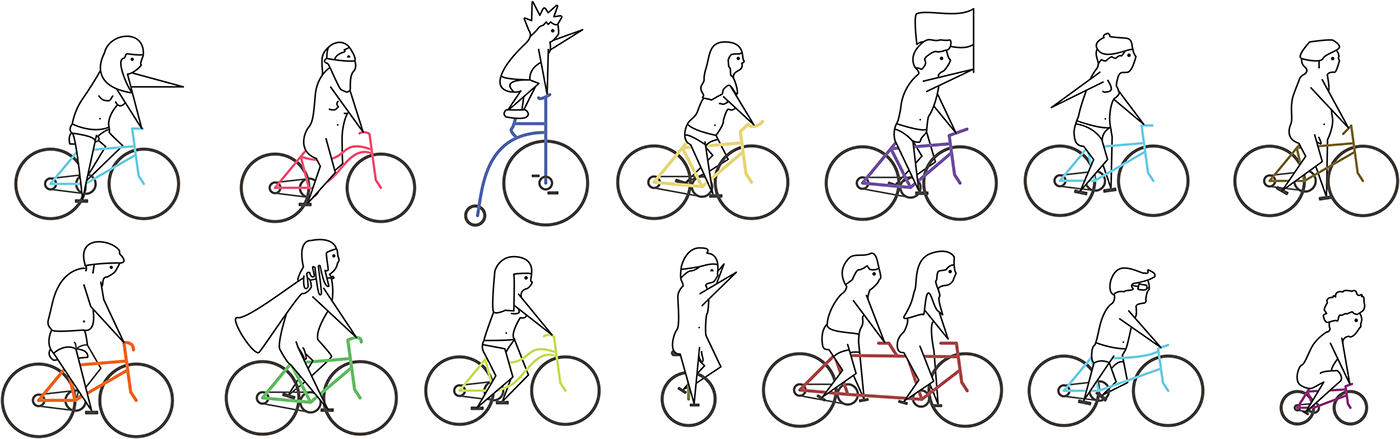 Download Naked Bike Ride Illustration Clipartkey
