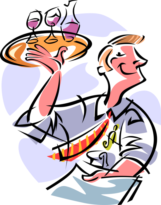 Download Vector Illustration Of Restaurant Maître D"hôtel Waiter ...