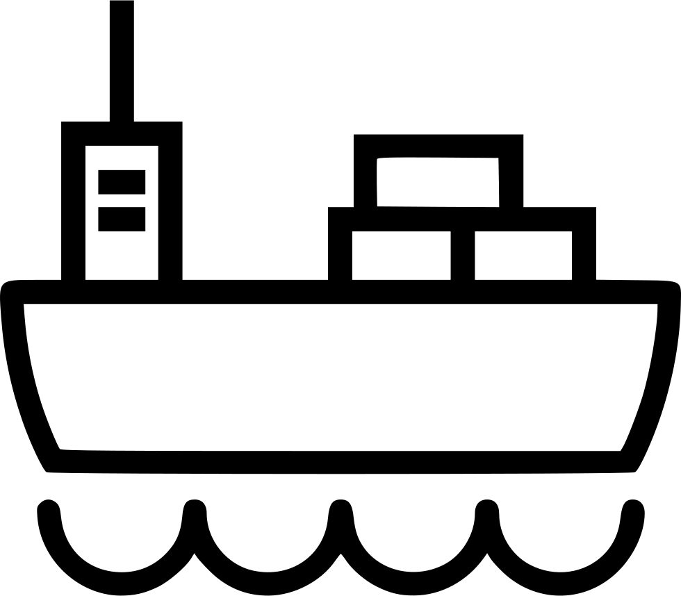 Download Go Ship Boat Dock - Cargo Ship Png Cartoon Black And White ...