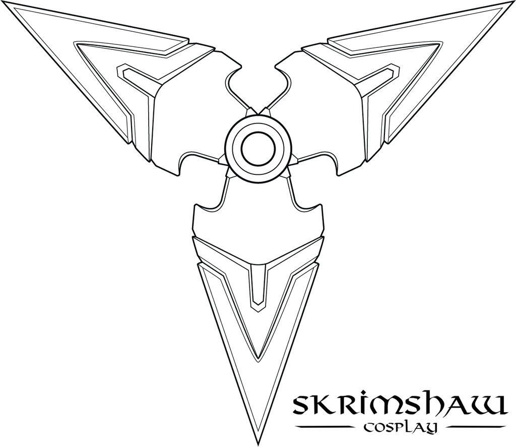 Download Transparent Star Outline Png - Genji Shuriken Drawing - ClipartKey