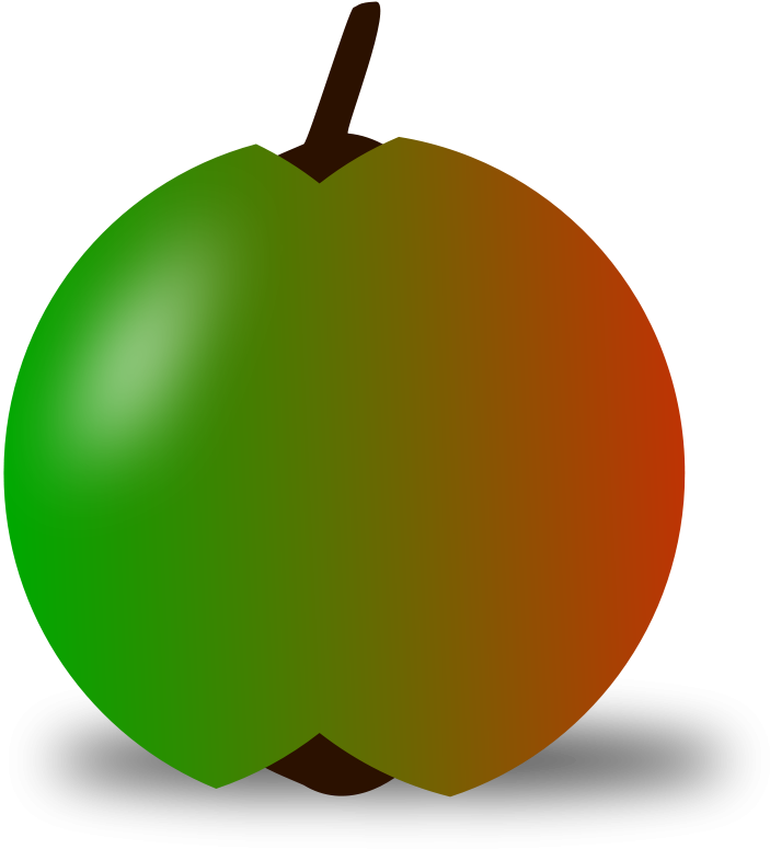 Download Red And Green Apple - Clip Art - ClipartKey