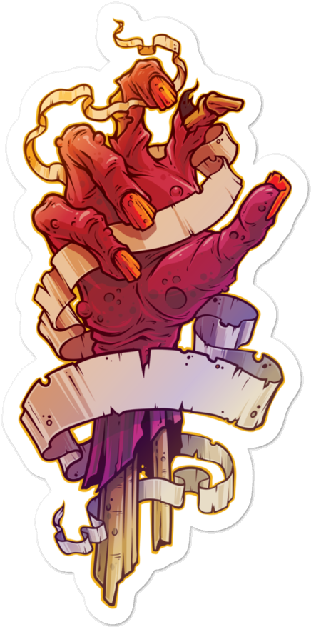 Download Demon Hand Sticker - Monster Zombie Hand Drawing - ClipartKey