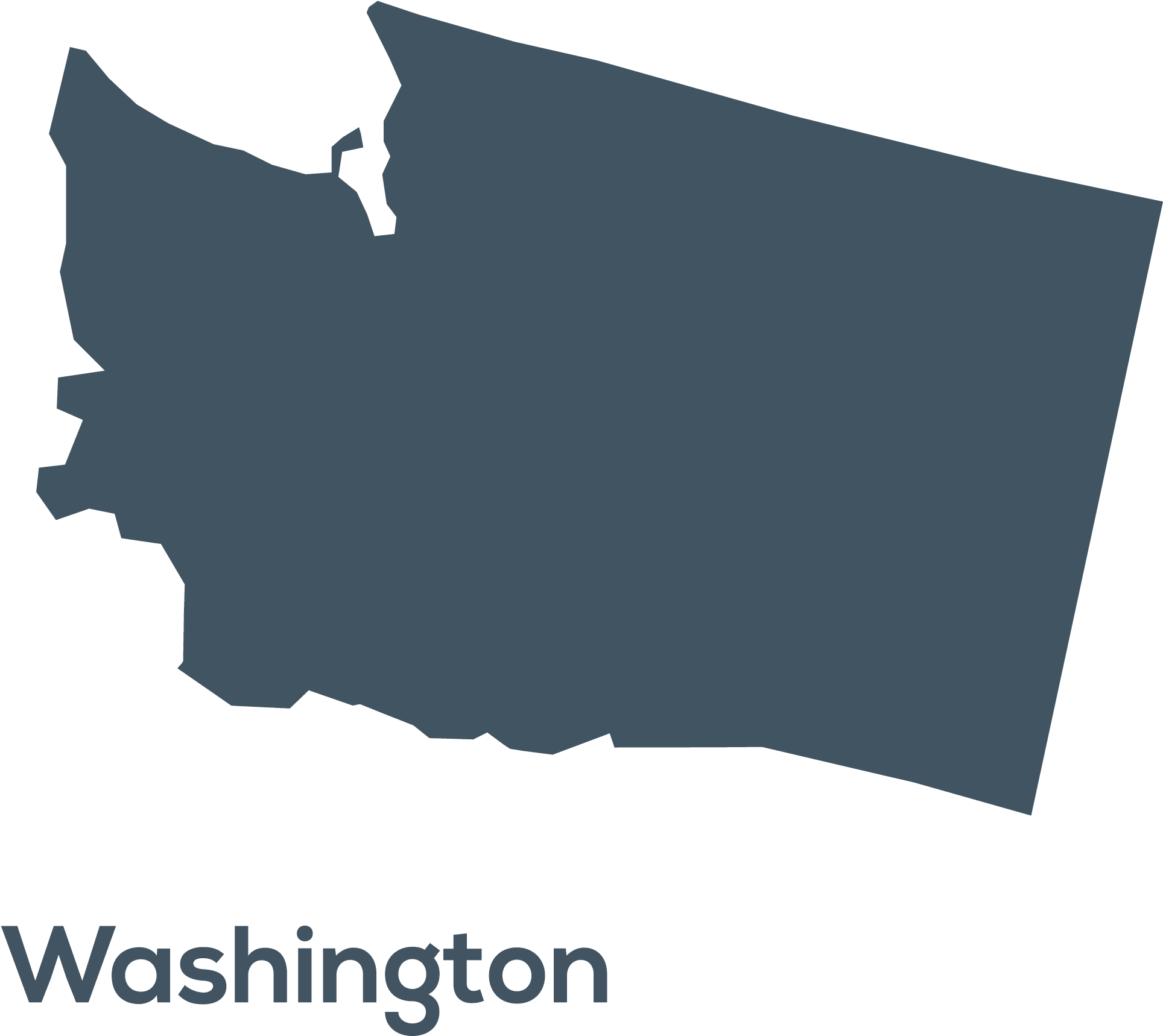 Download State Of Washington Map Black Png - ClipartKey