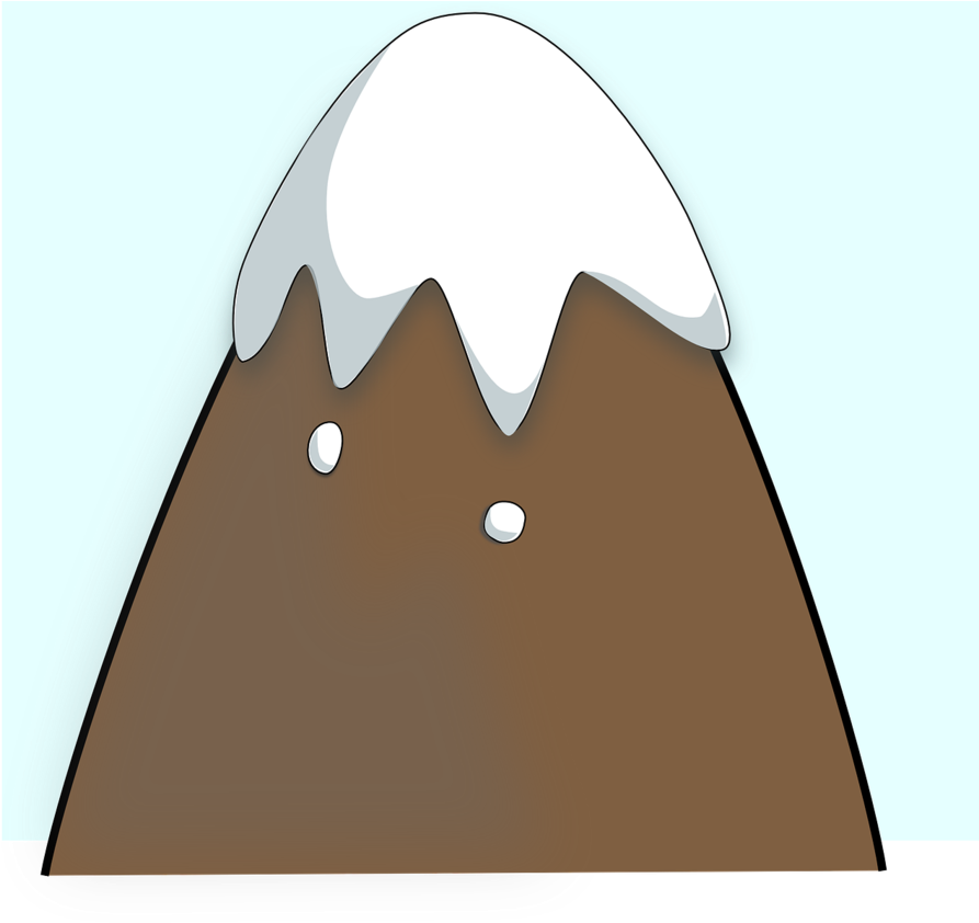 Download Transparent Cartoon Snow Png - Clipart Mountain - ClipartKey