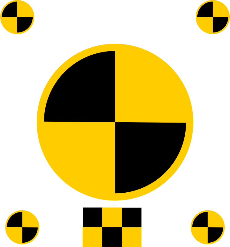 Download Crash Test Markers - Crash Test Symbol Png - ClipartKey