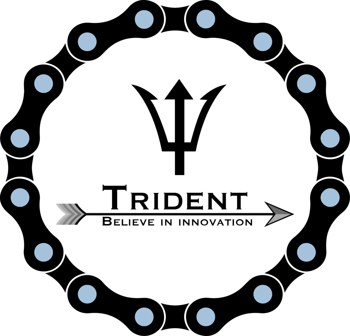 Download Trident Circle Chain Blue Logo - ClipartKey
