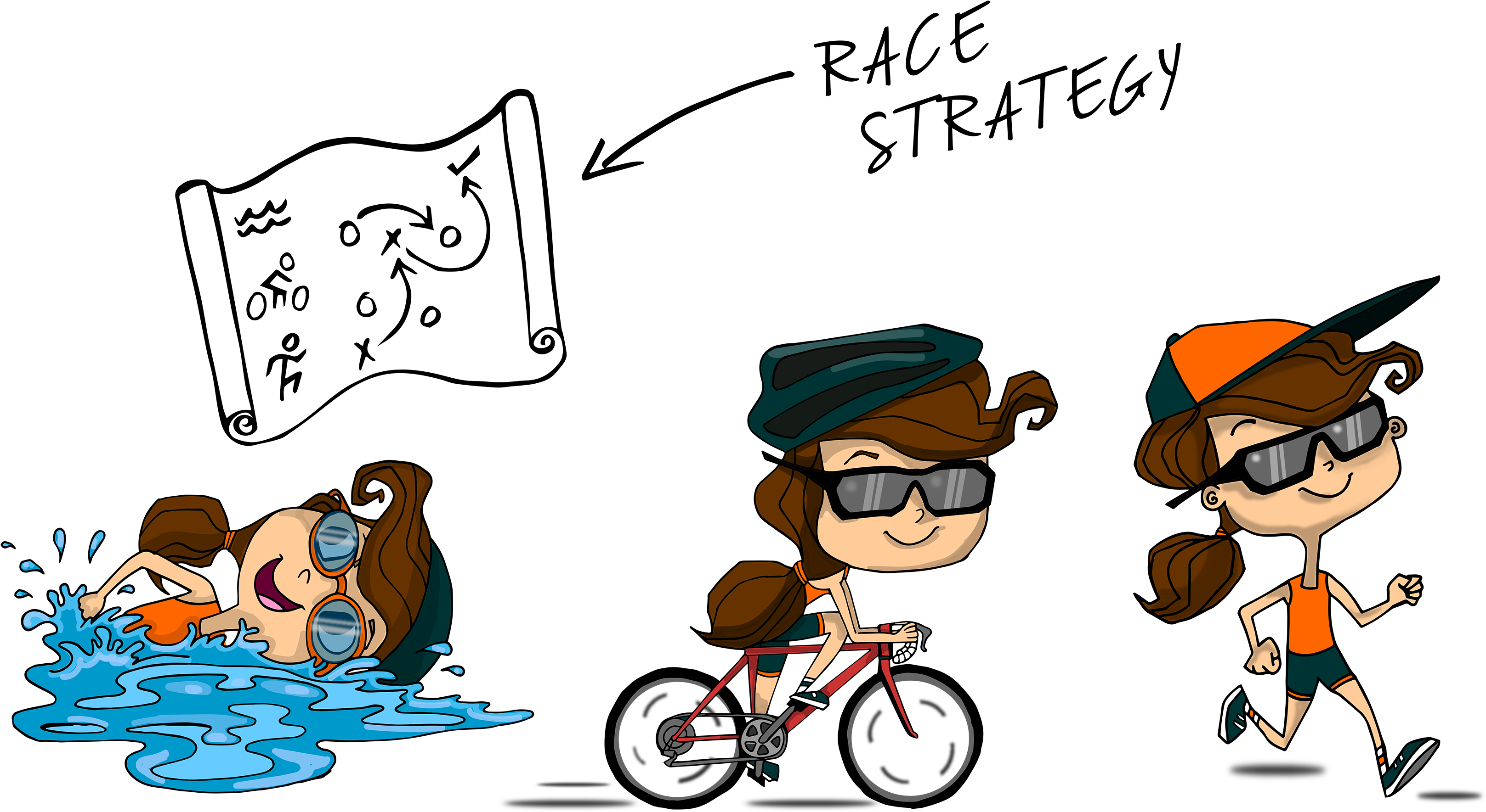 Download Triathlete Cartoon - ClipartKey