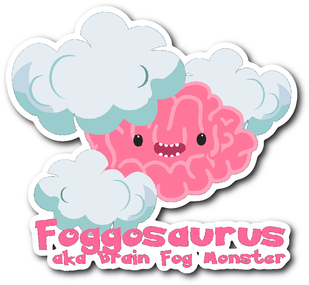 Download Brain Fog Monster Sticker - ClipartKey