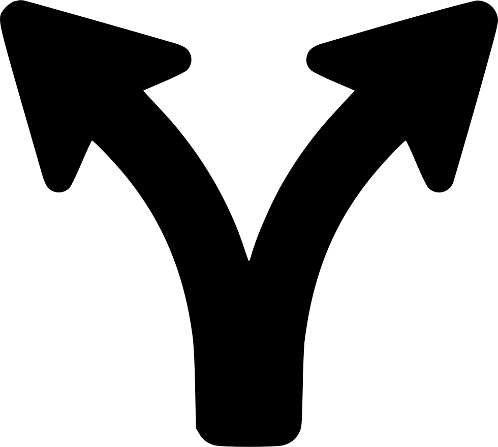 Download Transparent Banana Split Png - Split Road Road Signs - ClipartKey