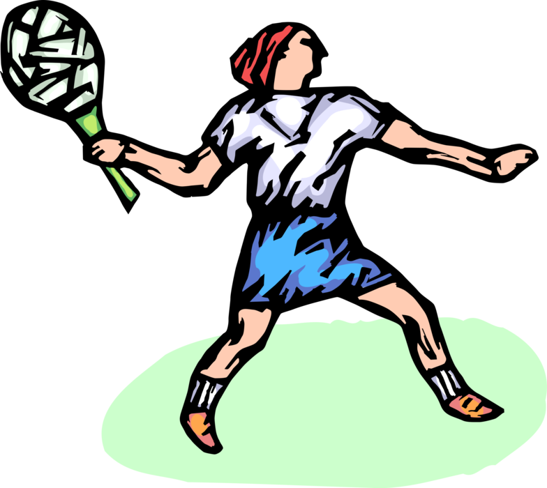 Download Vector Illustration Of Tennis Player Returns Serve - ClipartKey