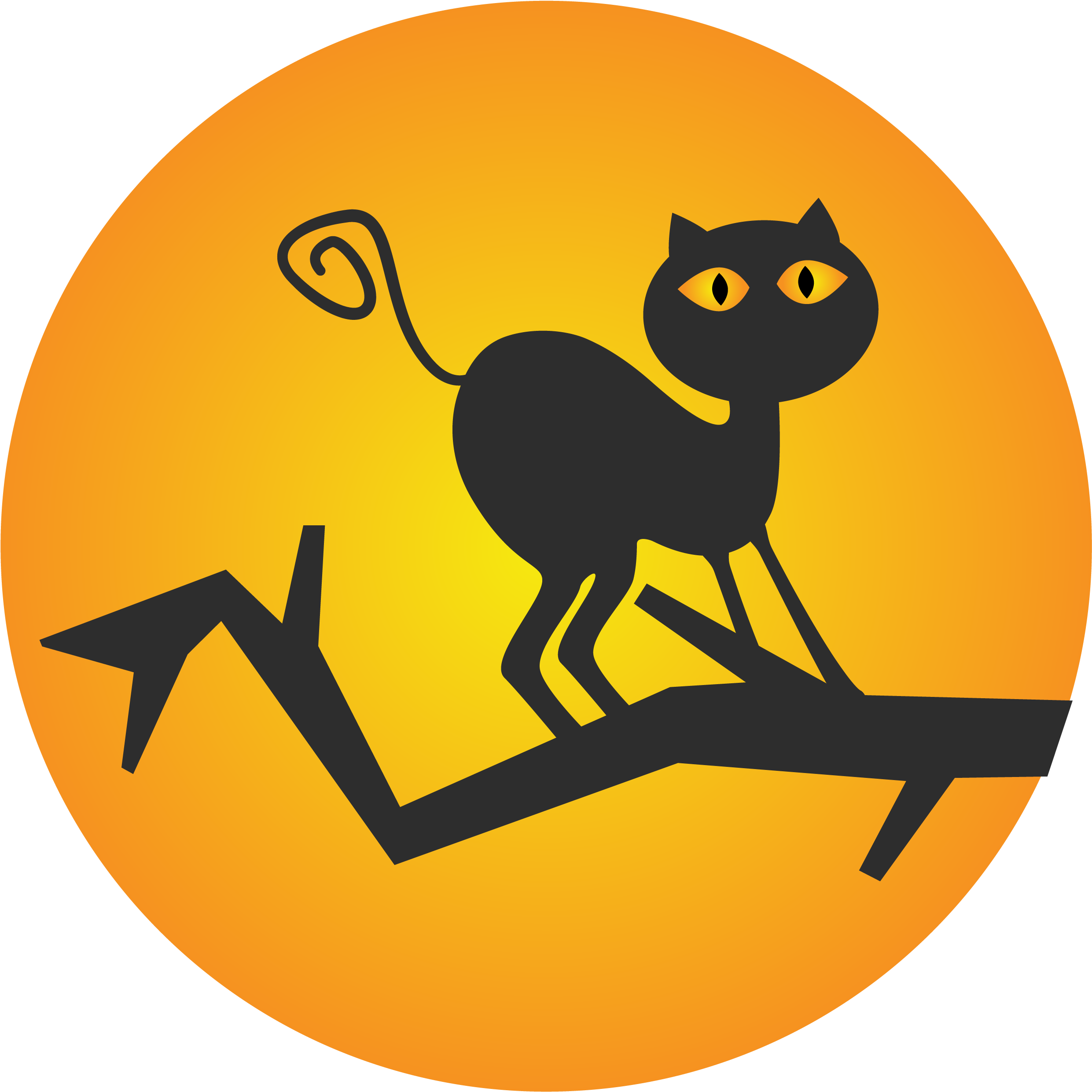 Download Halloween Napkin Knot - Black Cat - ClipartKey