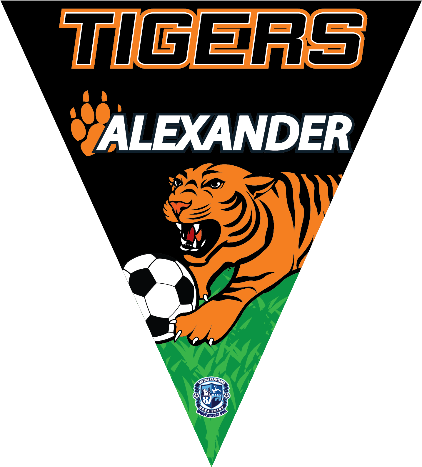 Download Tigers Triangle Individual Team Pennant - Siberian Tiger ...