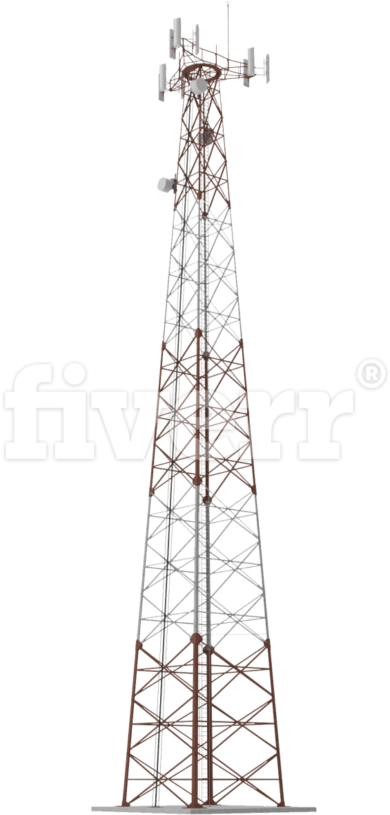 Download Transparent Cell Tower Clipart - Cell Phone Tower Model - ClipartKey