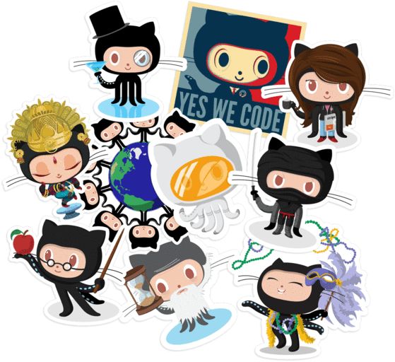 Download Sticker Packs - Github Octocat - ClipartKey