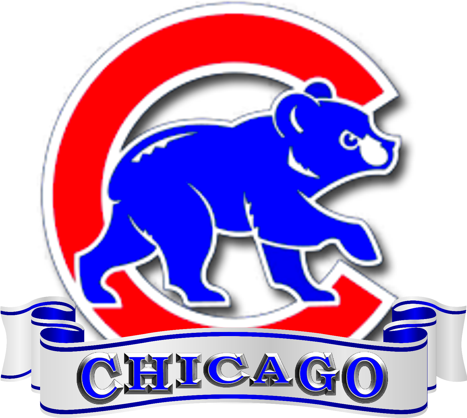 Download Chicago Cubs Walking Bear - ClipartKey
