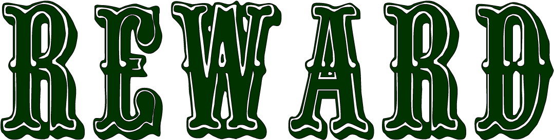 Download Wanted Poster Reward Font - ClipartKey