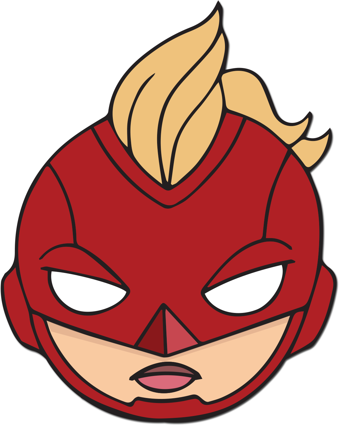 Download Captain Marvel Face Png - ClipartKey