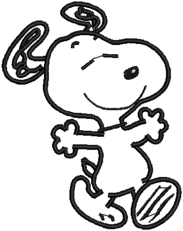 Download Snoopy Outline - ClipartKey