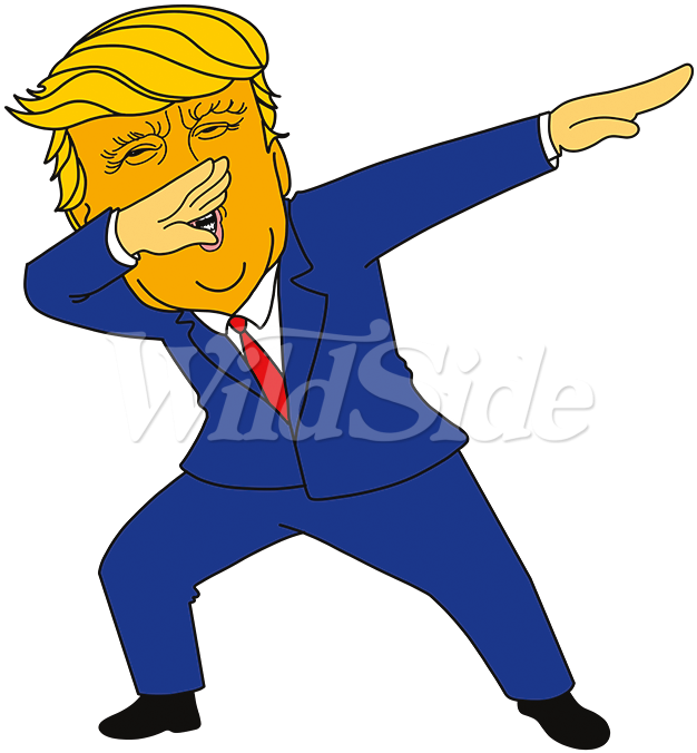 Download Cartoon Trump Dabbing - Animated Donald Trump Dab - ClipartKey