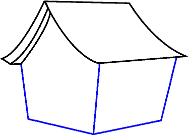 Download How To Draw Cartoon House - Roof - ClipartKey