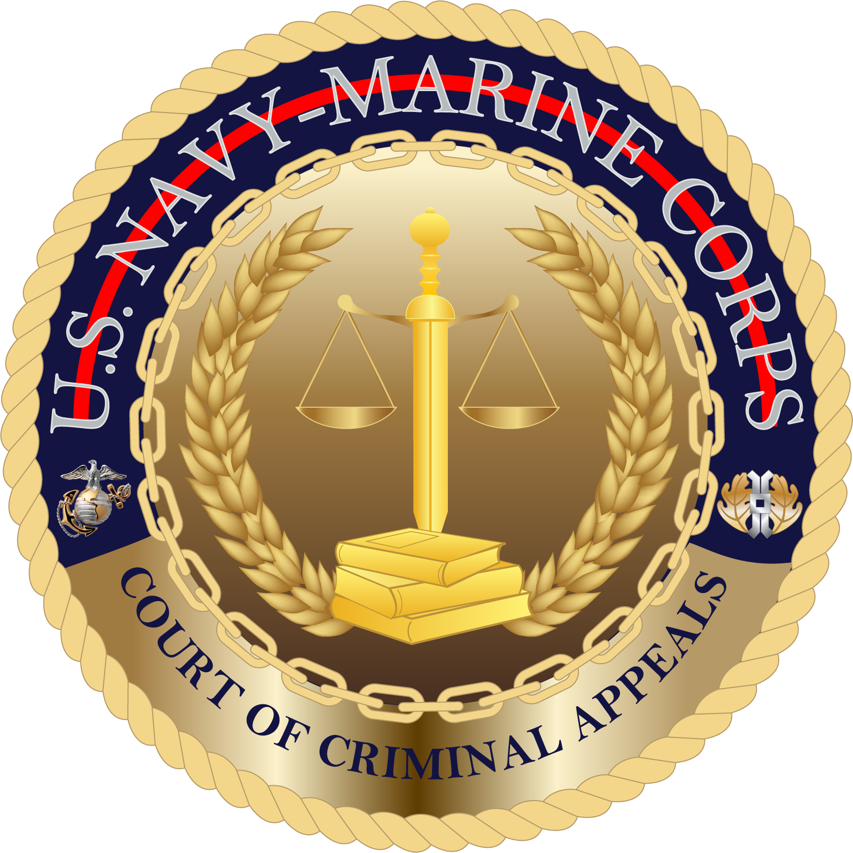 Download Navy-marine Corps Court Of Criminal Appeals Seal - Uscgc Campbell Wmec 909 - ClipartKey