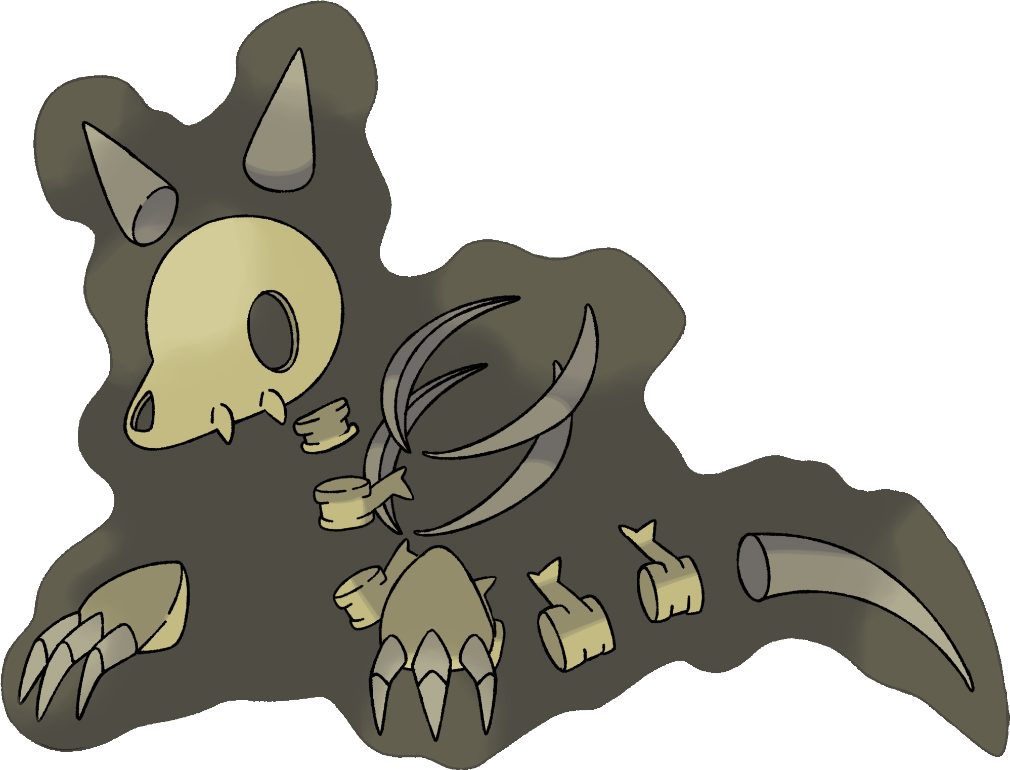 Download Darkandwindie Fakemon Wiki - Dark Bone Fakemon - ClipartKey